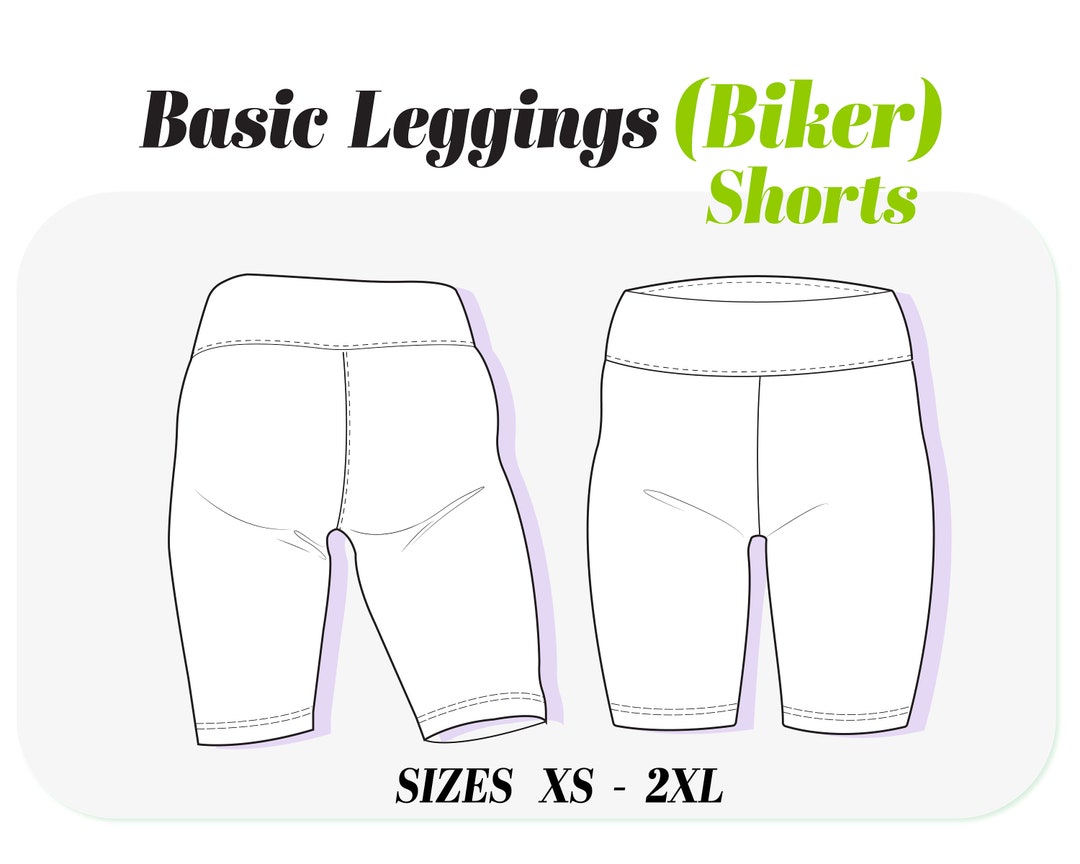 BIKER SHORTS Leggings Block, Sewing Pattern, Leggings Pdf Pattern ...