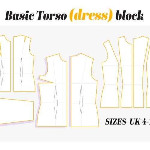BASIC BODICE Torso dress Sewing Pattern Women's Bodice - Etsy