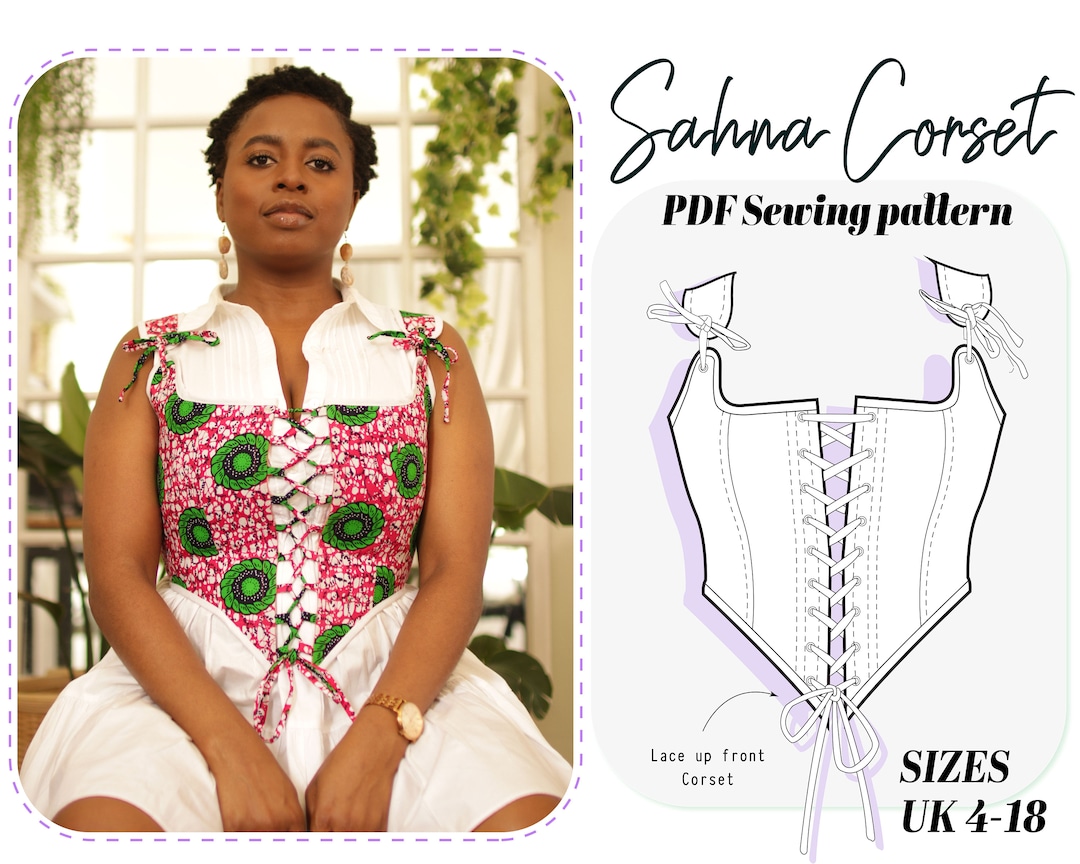 BUSTIER PATTERN, Corset Top Sewing Pattern, Bustier Digital Sewing Pdf ...