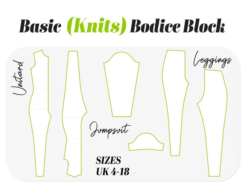 BASIC BODICE Block Sewing Pattern, Women's Bodice Block/torso & Sleeve ...