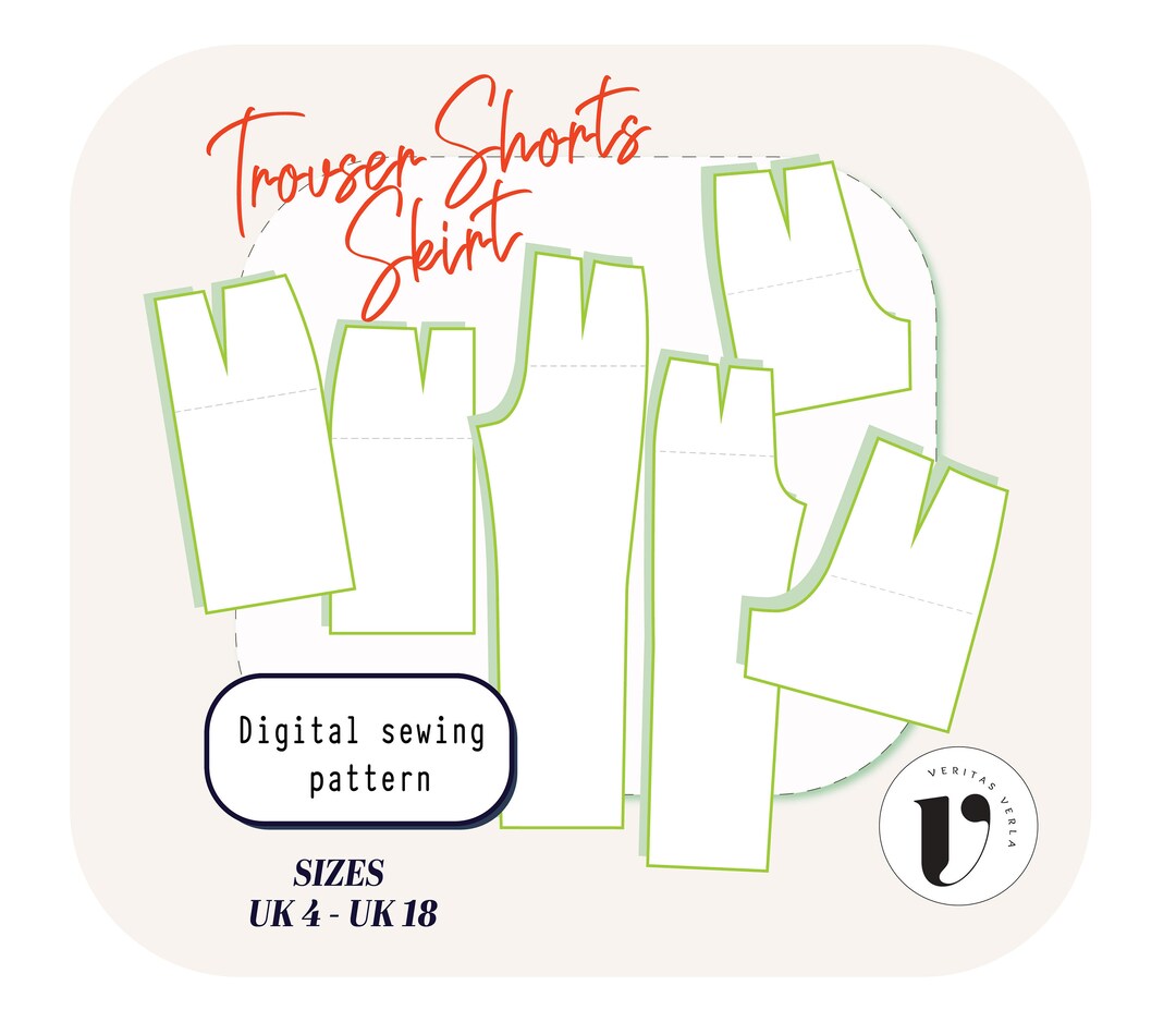 TROUSER PATTERN High Waist Pants Sloper Skirt Pdf Pattern Basic Block ...