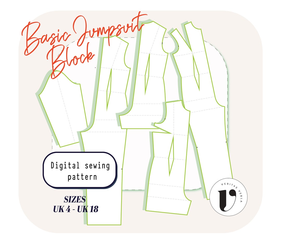 BASIC JUMPSUIT Basic Block, Romper Pattern, Overall Sewing Pattern, Pdf ...