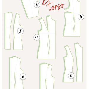 BASIC BODICE Torso (dress) Sewing Pattern, Women's Bodice Block/torso ...