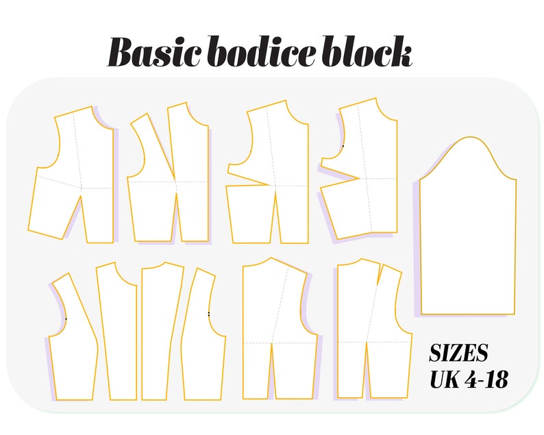 BASIC BODICE Block Sewing Pattern Women's Bodice - Etsy