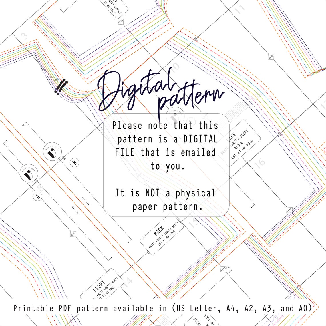 BASIC KNIT Block Pattern, Stretch Knit Sloper Block, Bodycon Dress Pdf ...