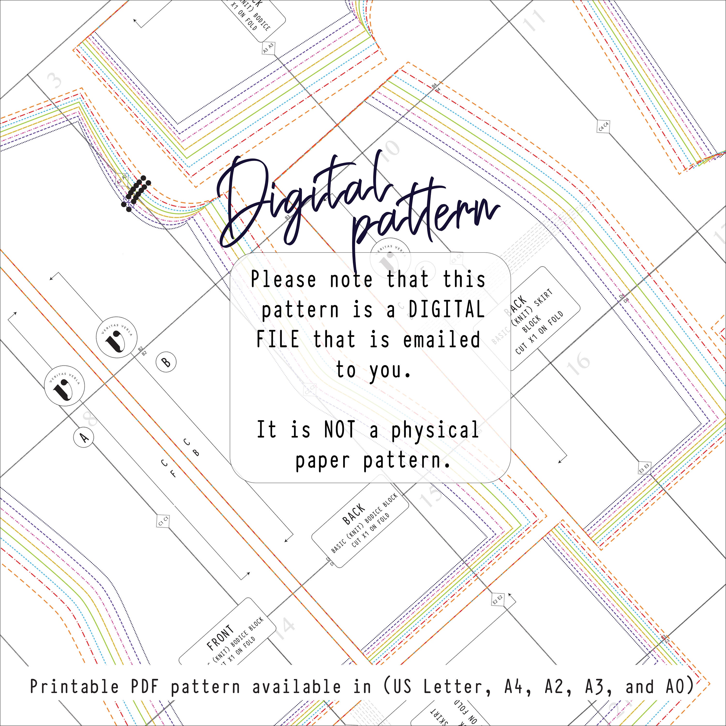 BASIC KNIT Block Pattern, Stretch Knit Sloper Block, Bodycon Dress Pdf ...