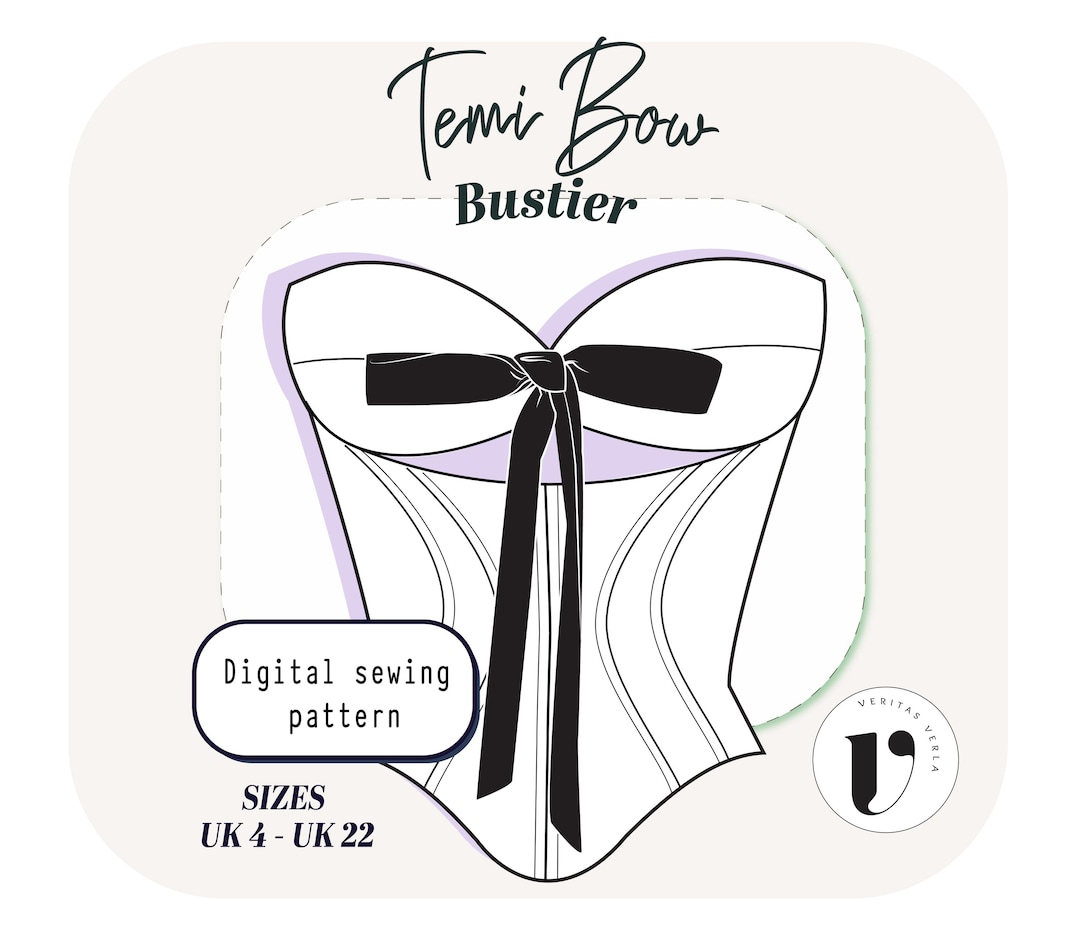 STRAPLESS CORSET Bustier Sewing Pattern, Sweetheart Neckline Top, Lace ...
