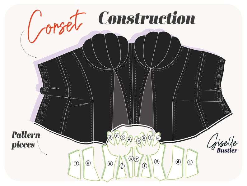SCALLOP CUP Corset Sewing Pattern- Strapless Seashell Bustier Pdf ...