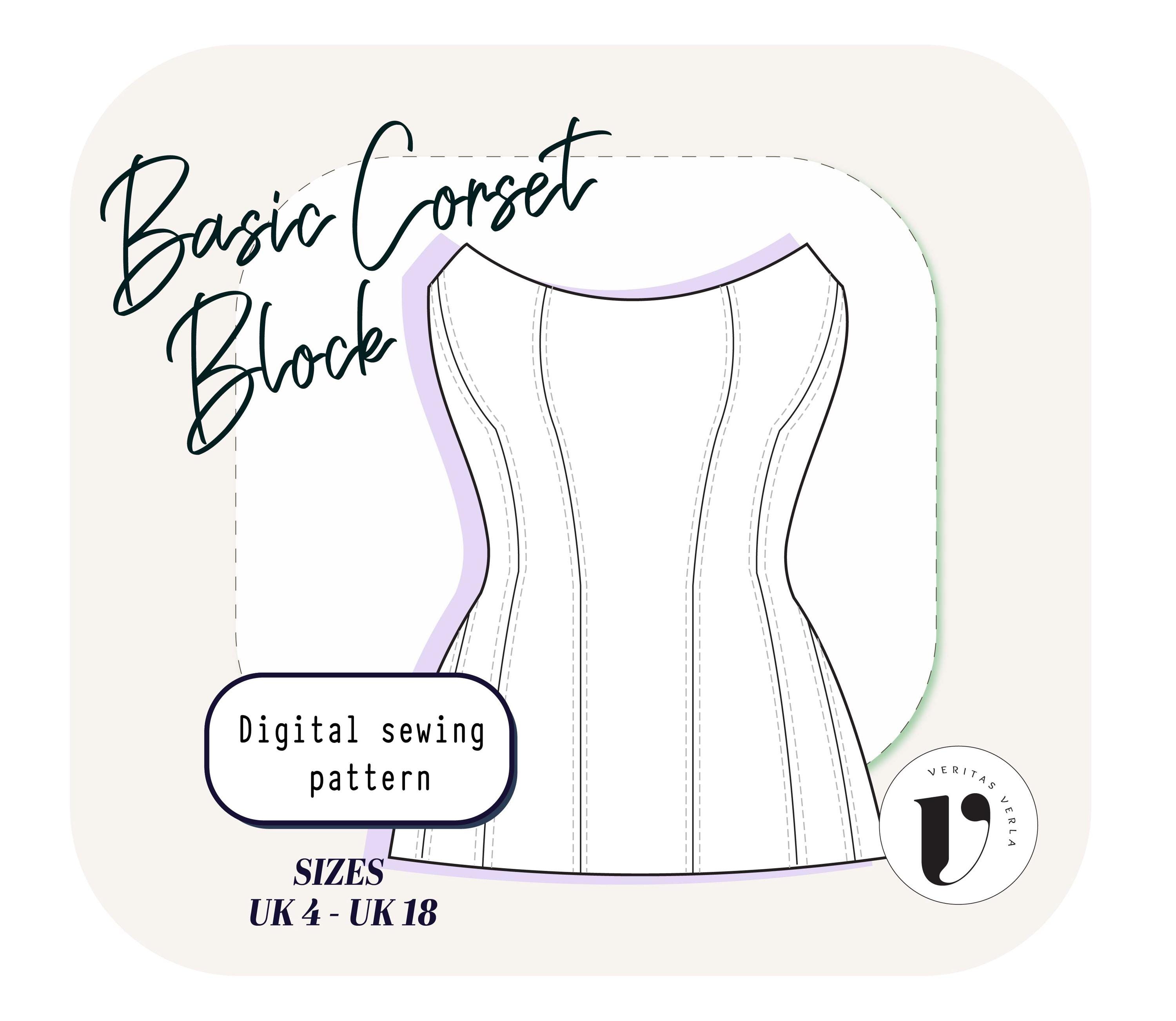 CORSET TOP Sewing Pattern Bustier Top Digital Pdf Sewing Pattern ...