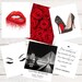6 Piece Red and Black Fashion Decor Print Set; Bedroom / Bathroom Home ...