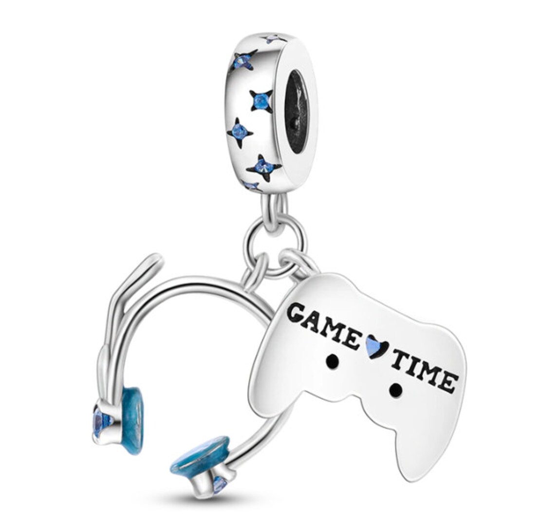 Charms for Pandora Bracelet Gamer Charm Game Time 925 - Etsy