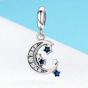 Charms for Pandora Bracelet Dangling Moon & Stars Charm 925 - Etsy