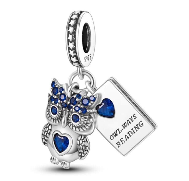 Charms for Pandora Bracelet Owl-ways Reading Charm Owl - Etsy