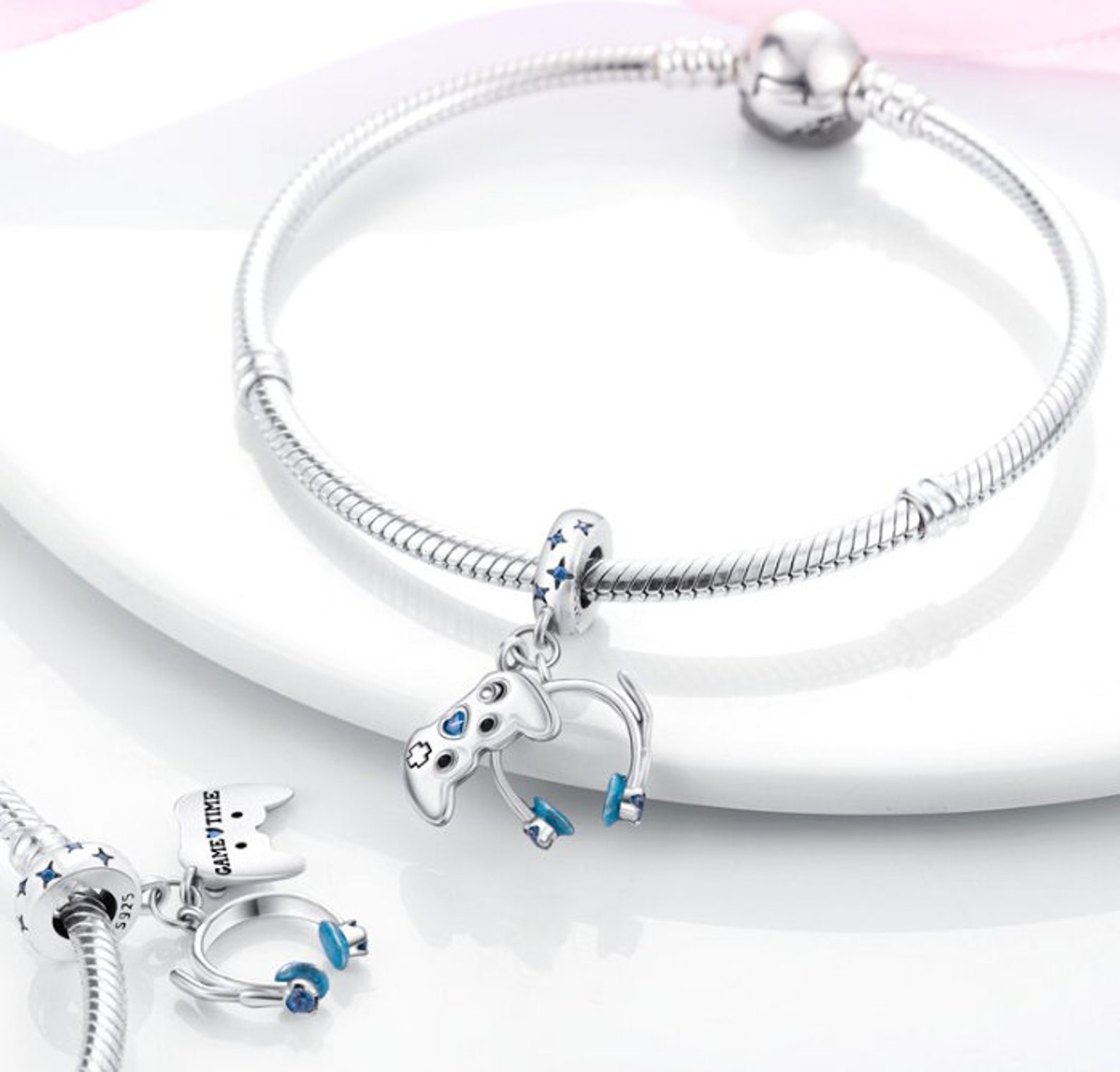 Charms for Pandora Bracelet Gamer Charm Game Time 925 - Etsy