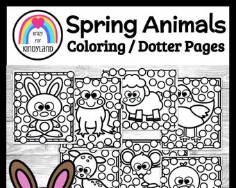 Bird| No-Prep Dotter Pages Spring Animal Coloring Dauber Booklet ...