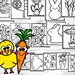 Easter Coloring Pages Booklet: Spring, Bunny Rabbits, Chicks, Carrots ...