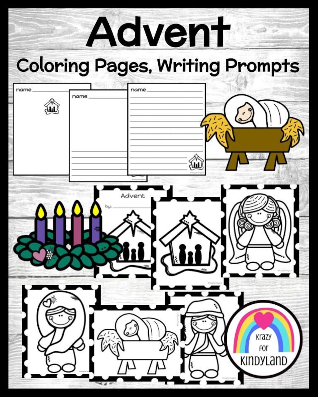 Advent Coloring Pages Kids Coloring Pages Coloring Book - Etsy