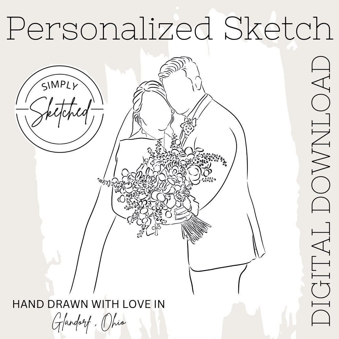 Custom Portrait, Faceless Portrait, Personalized Gift, Family Portrait ...