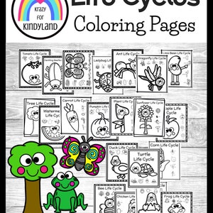 April Printable Coloring Pages: Easter, Earth Day, Life Cycles, Plants ...
