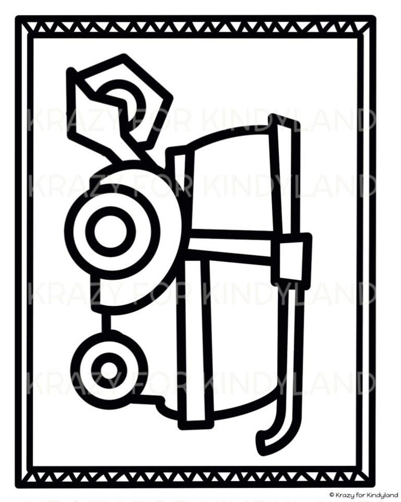 Farm Coloring Pages Booklet: Barn, Tractor, Combine, Hay, Wagon, Lawn ...