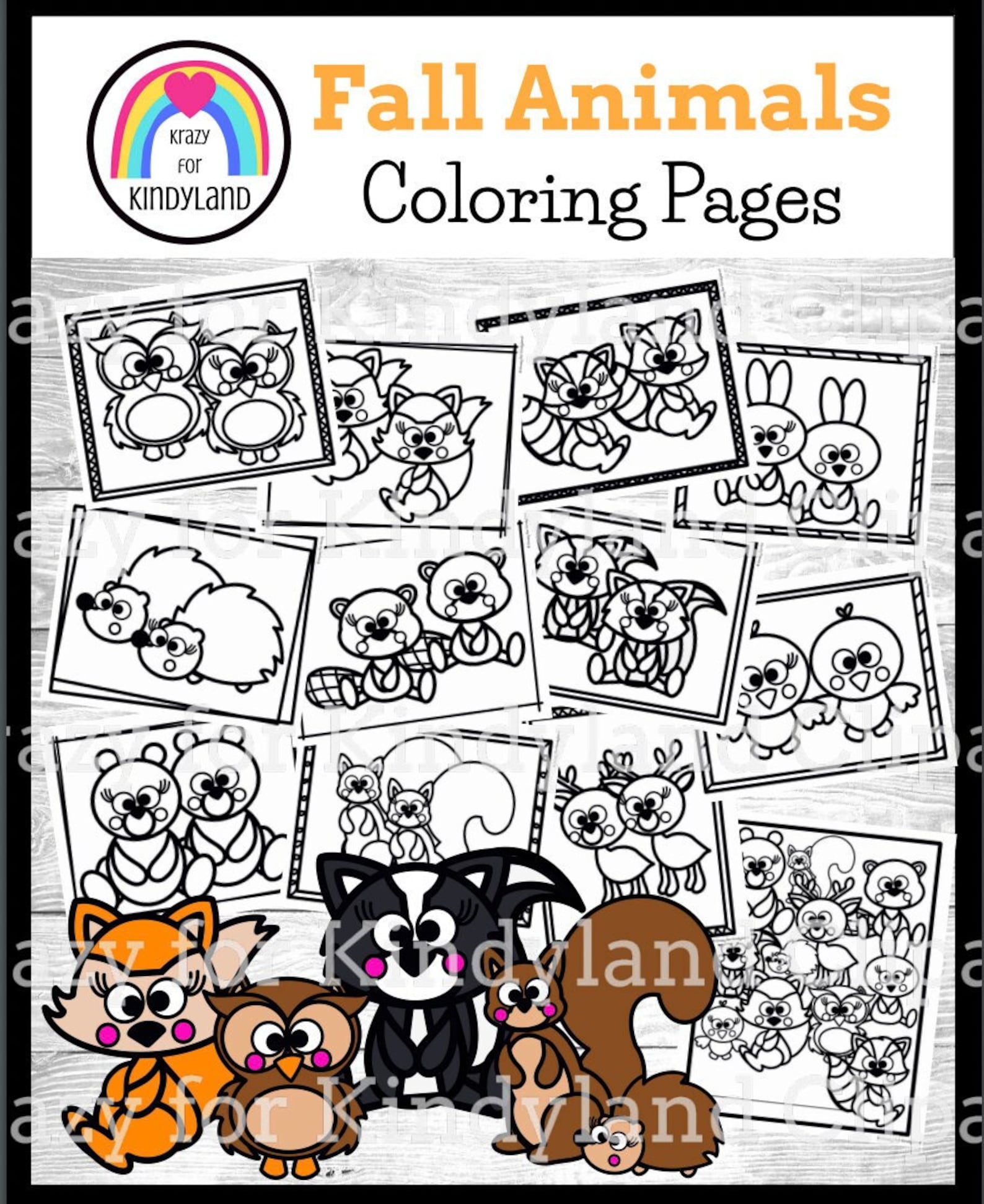 Fall Animals Coloring Pages, Kids Coloring Pages, Coloring Book, Kids ...