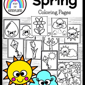 March Printable Coloring Pages Bundle: Saint Patrick's, Spring Weather ...