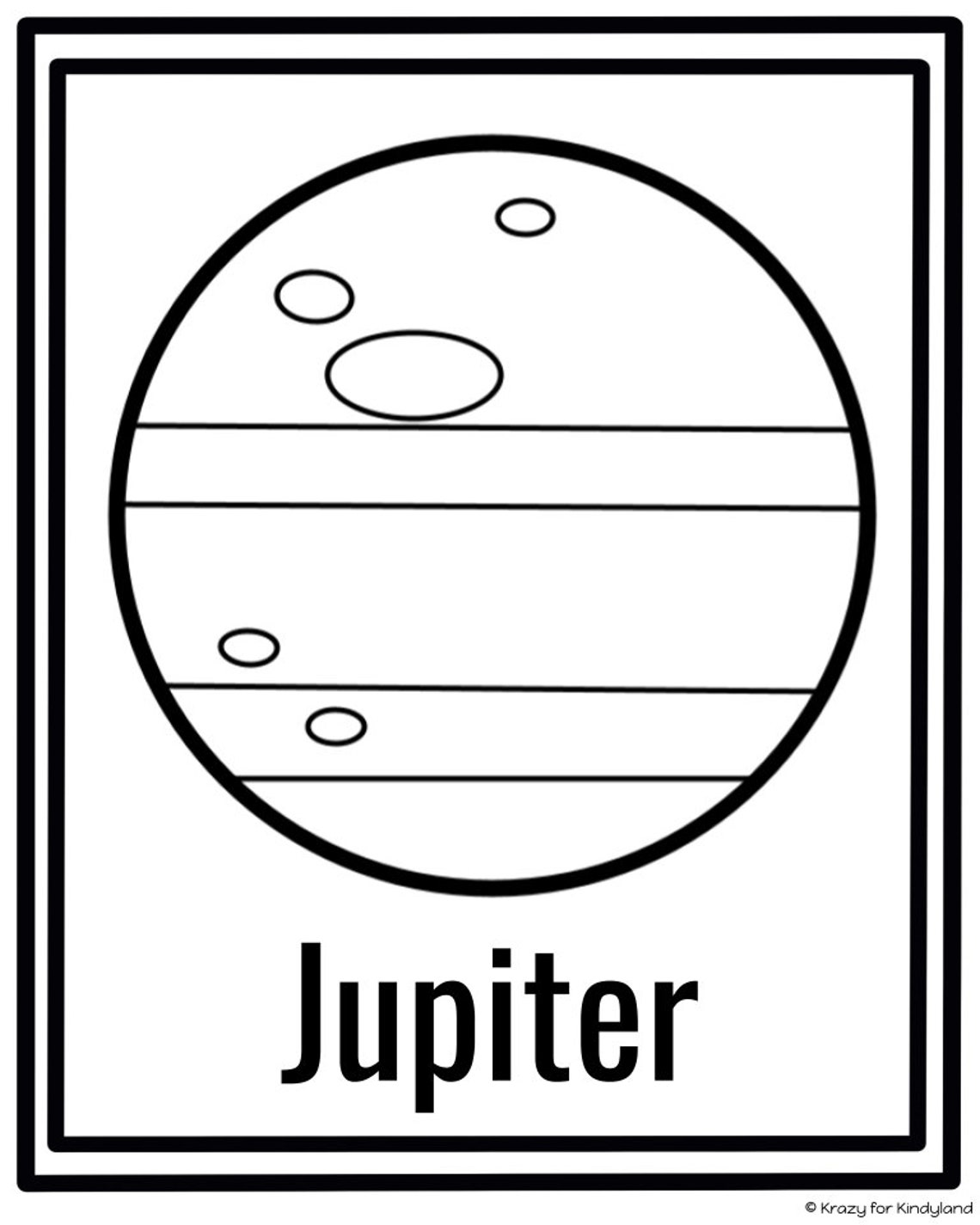 Outer Space Coloring Pages, Printable Booklet: Moon, Planet, Sun ...