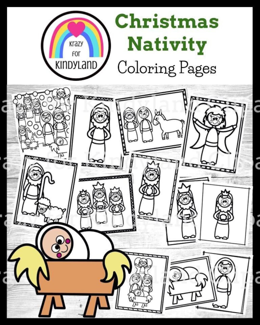 Christmas Nativity Coloring Pages, Kids Coloring Pages, Coloring Book ...