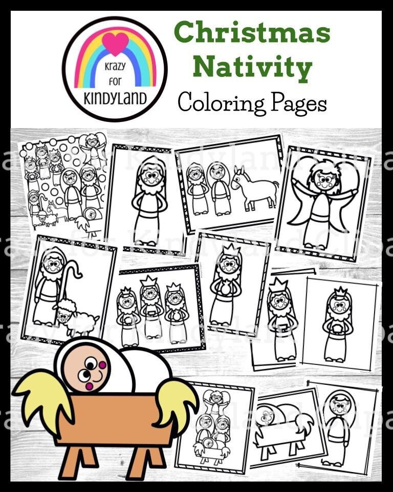 Christmas Nativity Coloring Pages, Kids Coloring Pages, Coloring Book ...