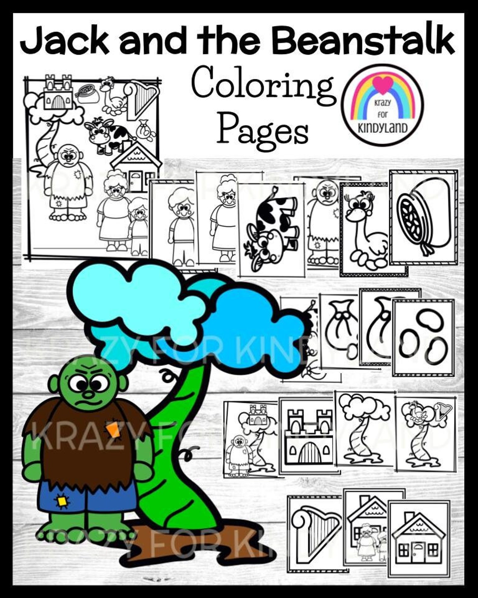 Jack and the Beanstalk Coloring Pages, Kids Coloring Pages, Coloring ...