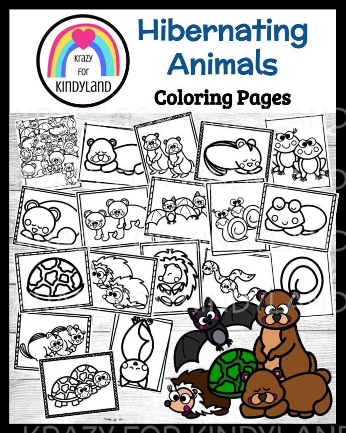 Hibernating Animals / Hibernation Coloring Pages: Groundhog, Bear ...
