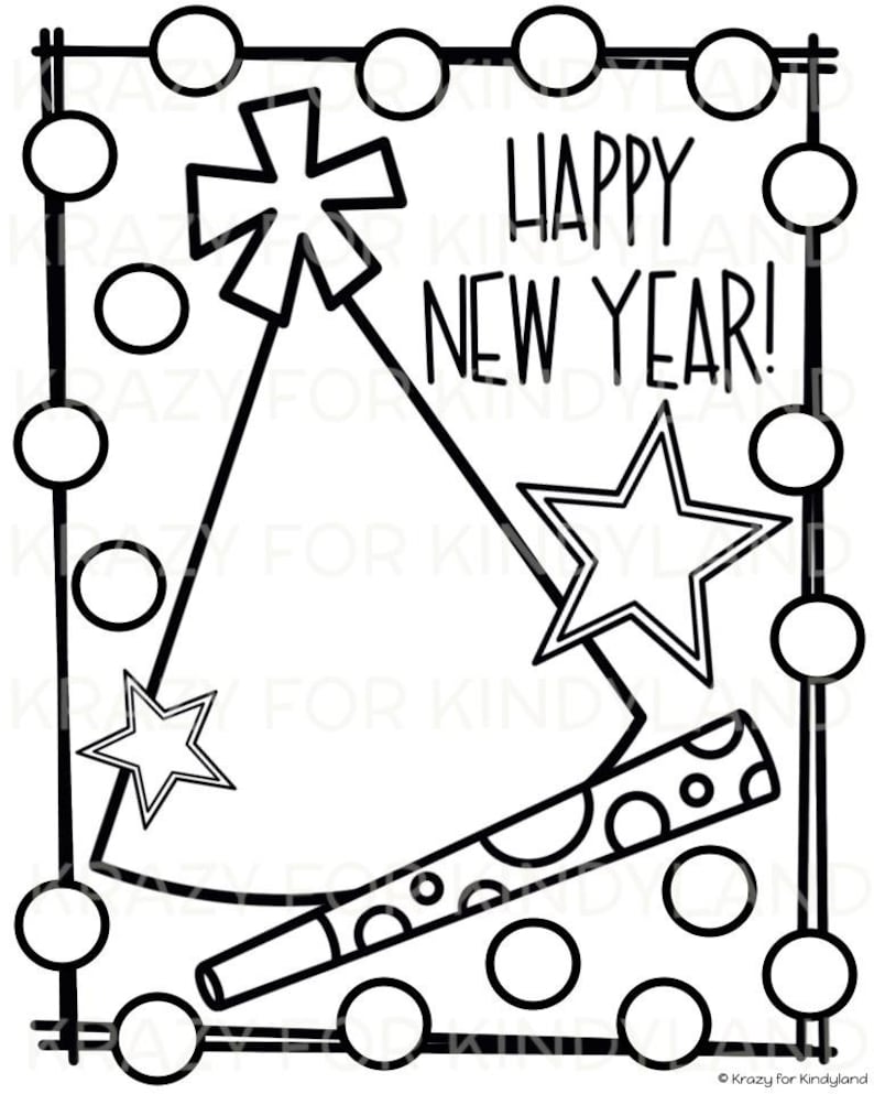 New Year Coloring Pages, Kids Coloring Pages, Coloring Book, Kids ...