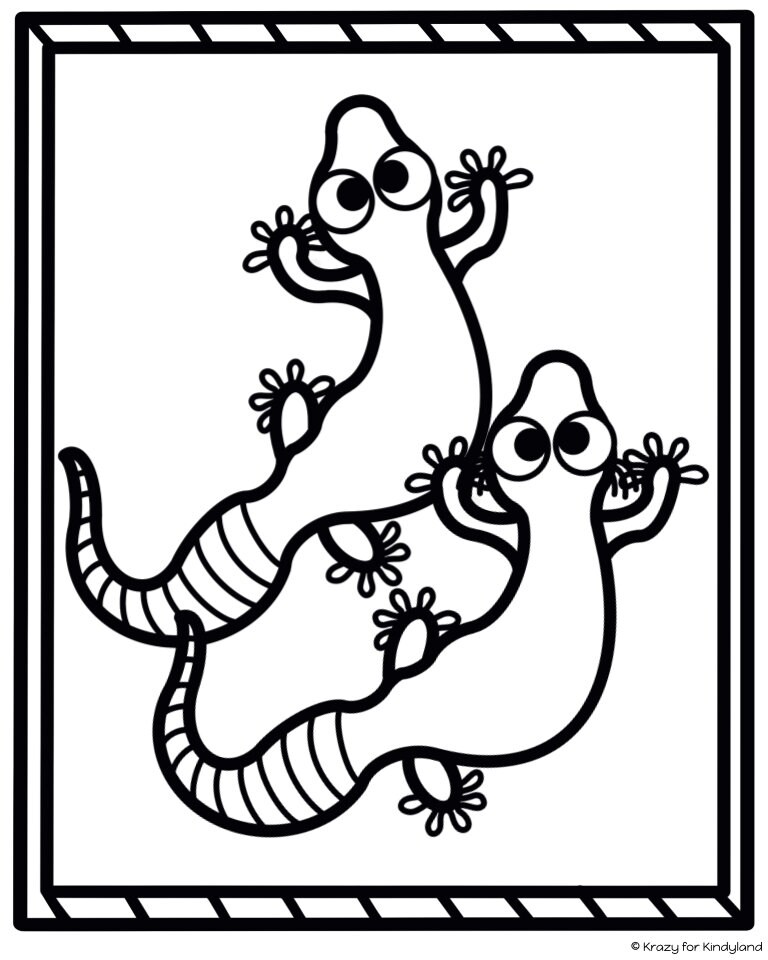 Pets Printable Coloring Pages Booklet, Dog, Cat, Bird, Fish, Gecko ...