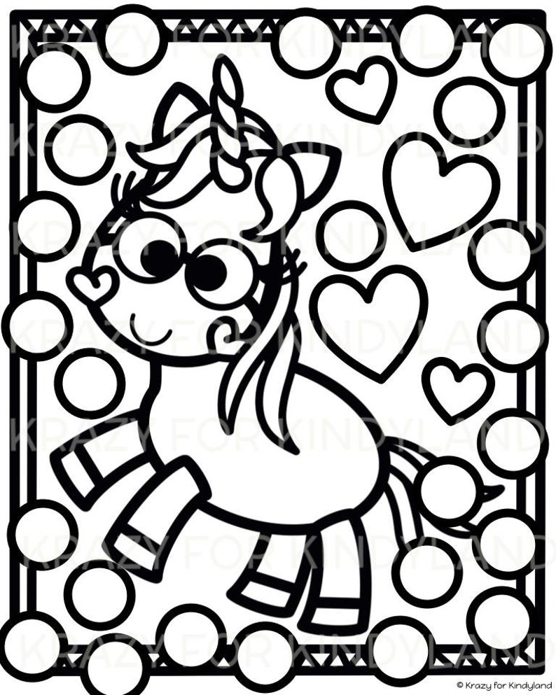 Valentine's Day Coloring, Dotter Page, Kids Coloring Pages, Coloring ...