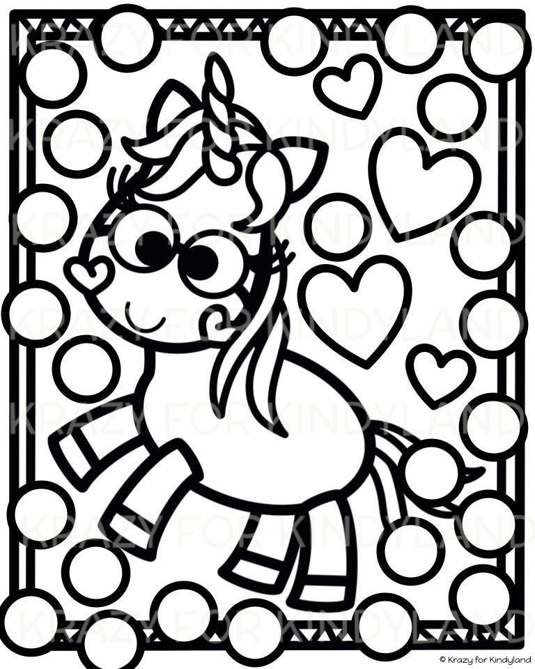 Valentine's Day Coloring, Dotter Page, Kids Coloring Pages, Coloring ...