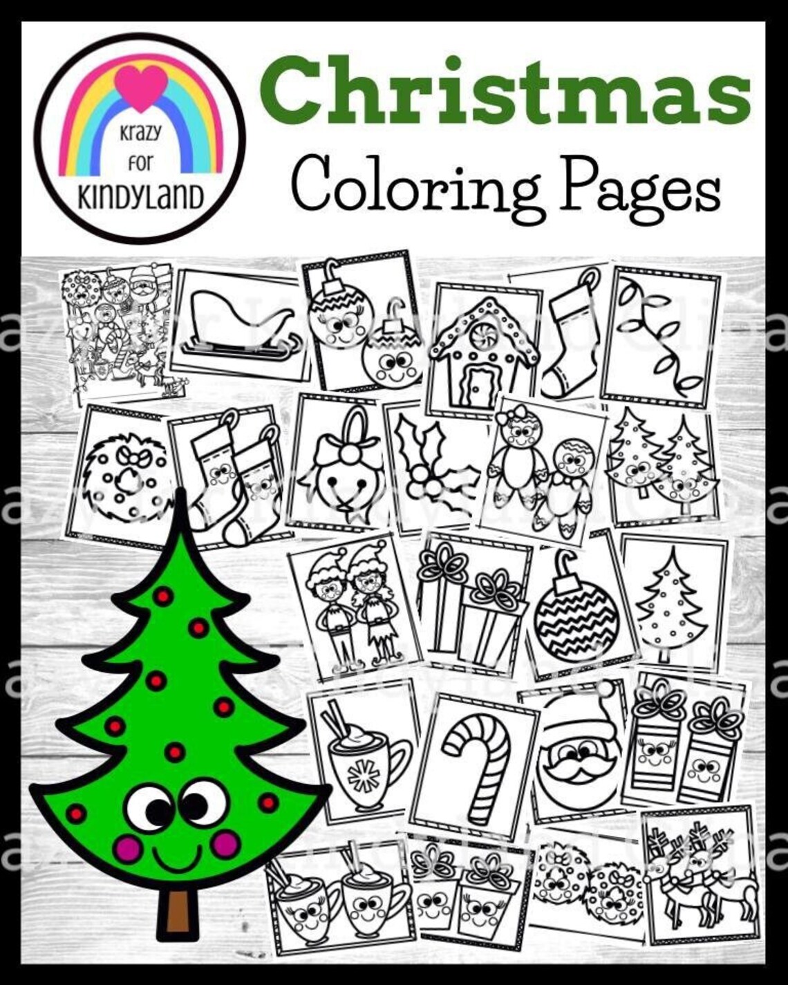 Christmas Coloring Pages Kids Coloring Pages Coloring Book - Etsy