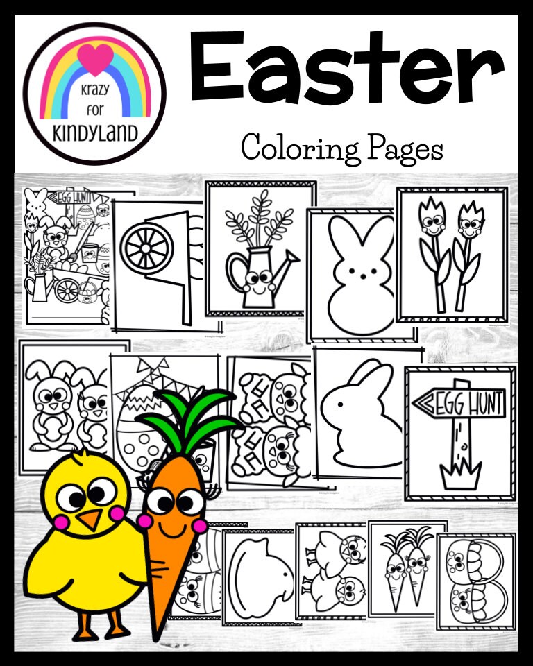 April Printable Coloring Pages: Easter, Earth Day, Life Cycles, Plants ...