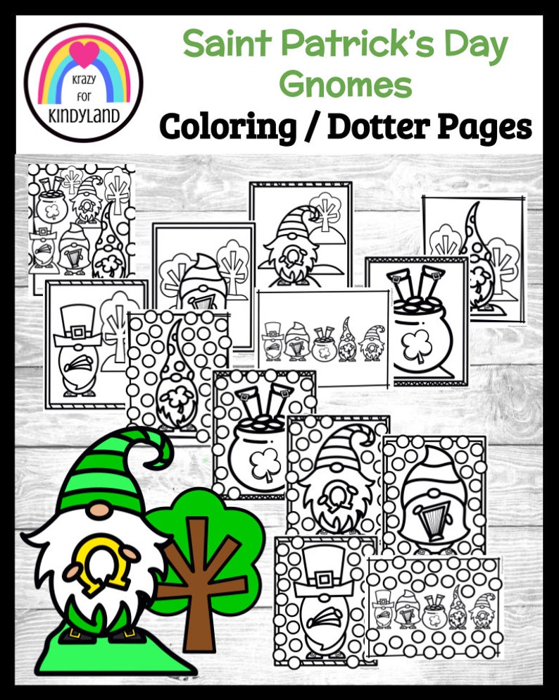 March Printable Coloring Pages Bundle: Saint Patrick's, Spring Weather ...