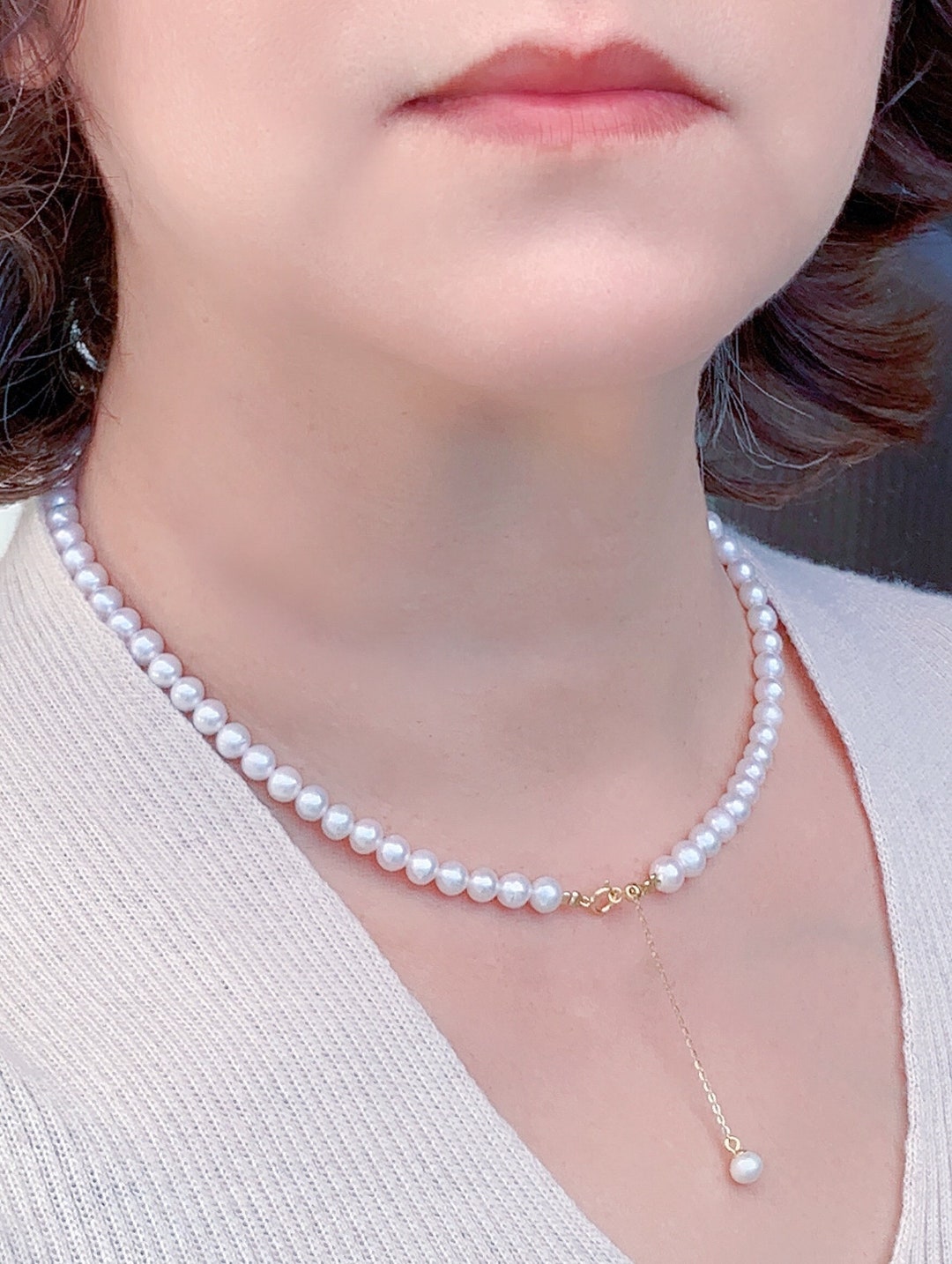 Freshwater Pearl Choker Necklace Classic Small Natural Pearl Etsy
