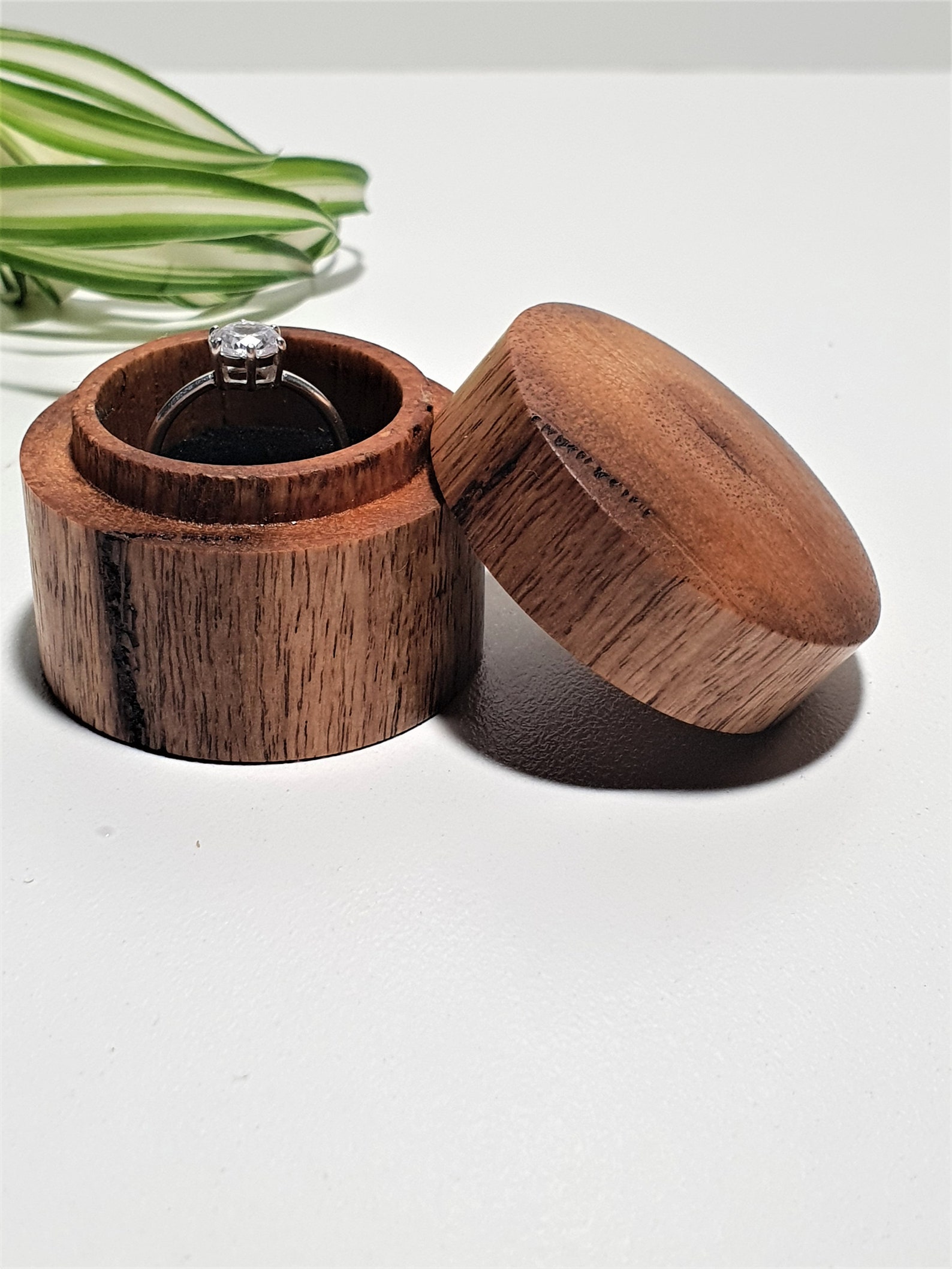 Turned Wooden Engagement Ring Box Proposal Ring Box Secret | Etsy