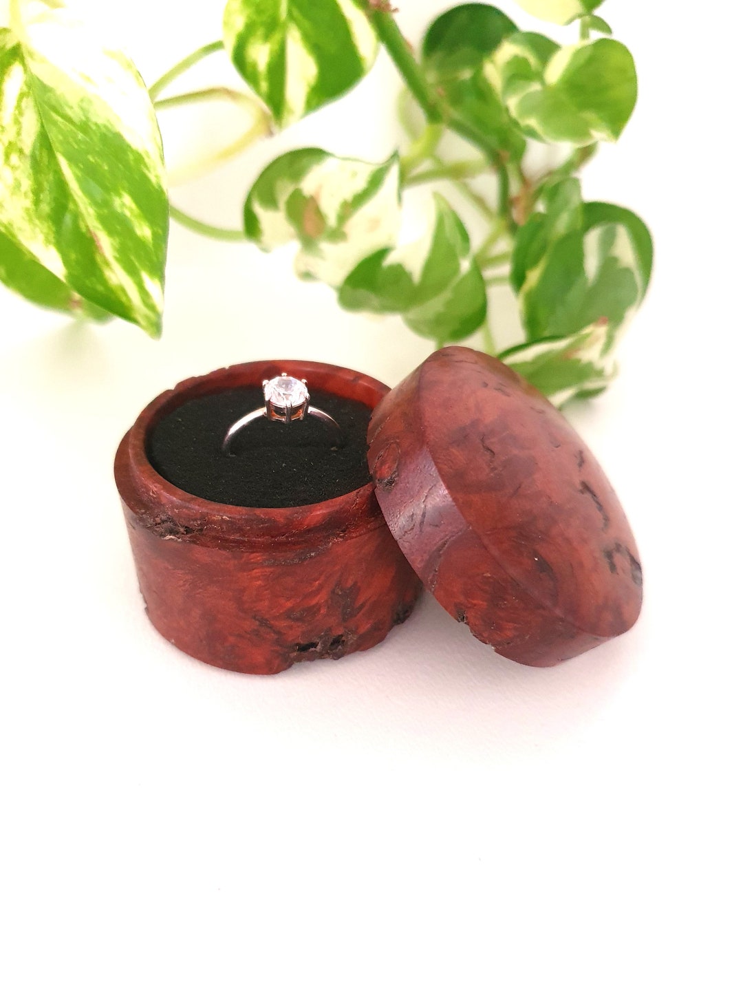 Ring Box Wooden, Engagement Ring Box, Proposal Ring Box, Rustic Wood ...