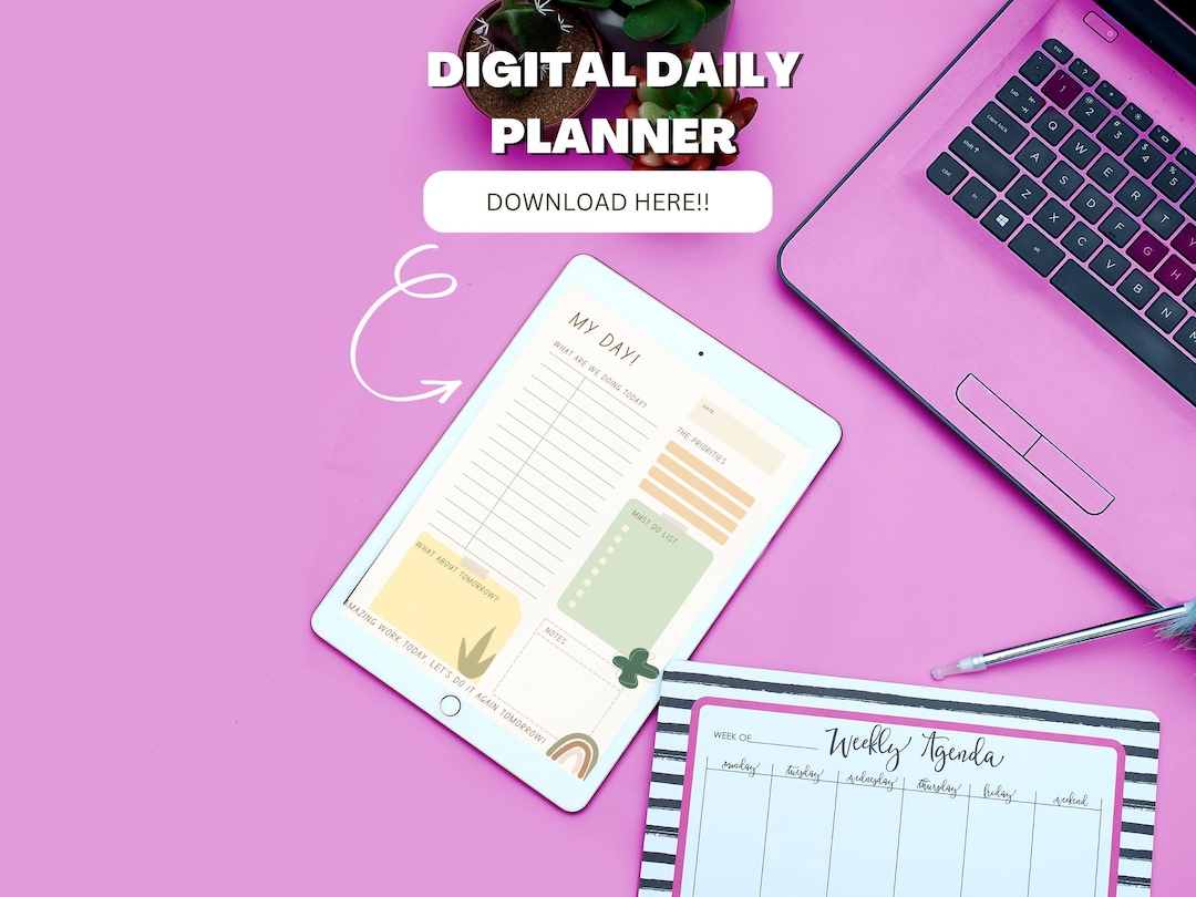 Digital Daily Planner Page - Etsy