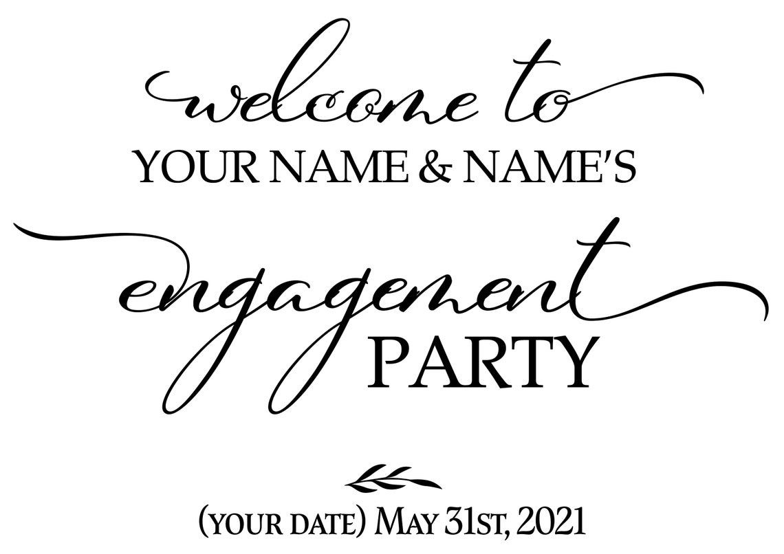 CUSTOM MADE Engagement Party Vinyl Gloss Banner/Sticker A2 | Etsy