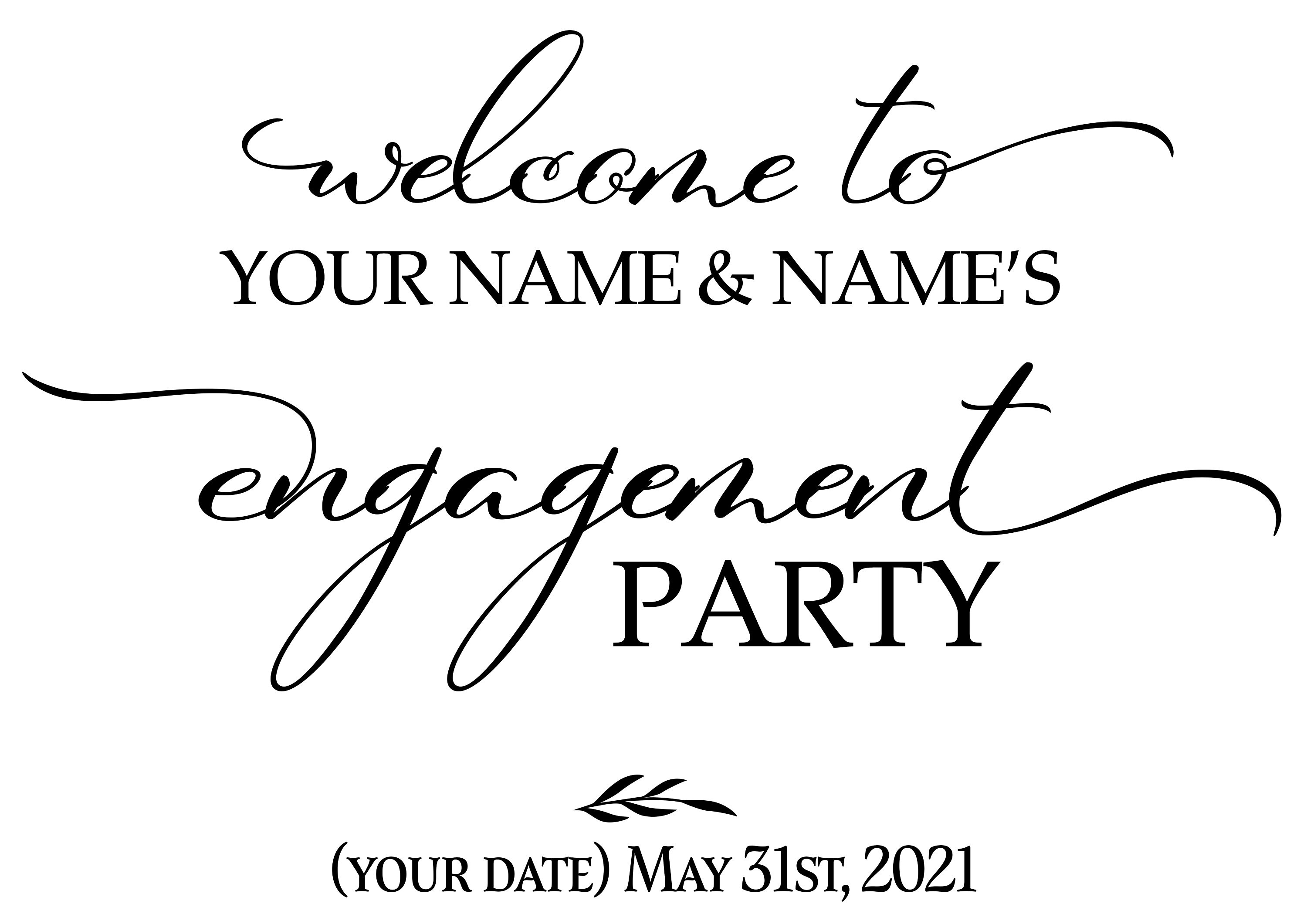 CUSTOM MADE Engagement Party Vinyl Gloss Banner/Sticker A2 | Etsy