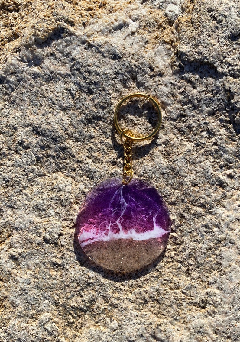 Ocean Keychain Ocean Resin Art Resin Beach Keychain Resin - Etsy