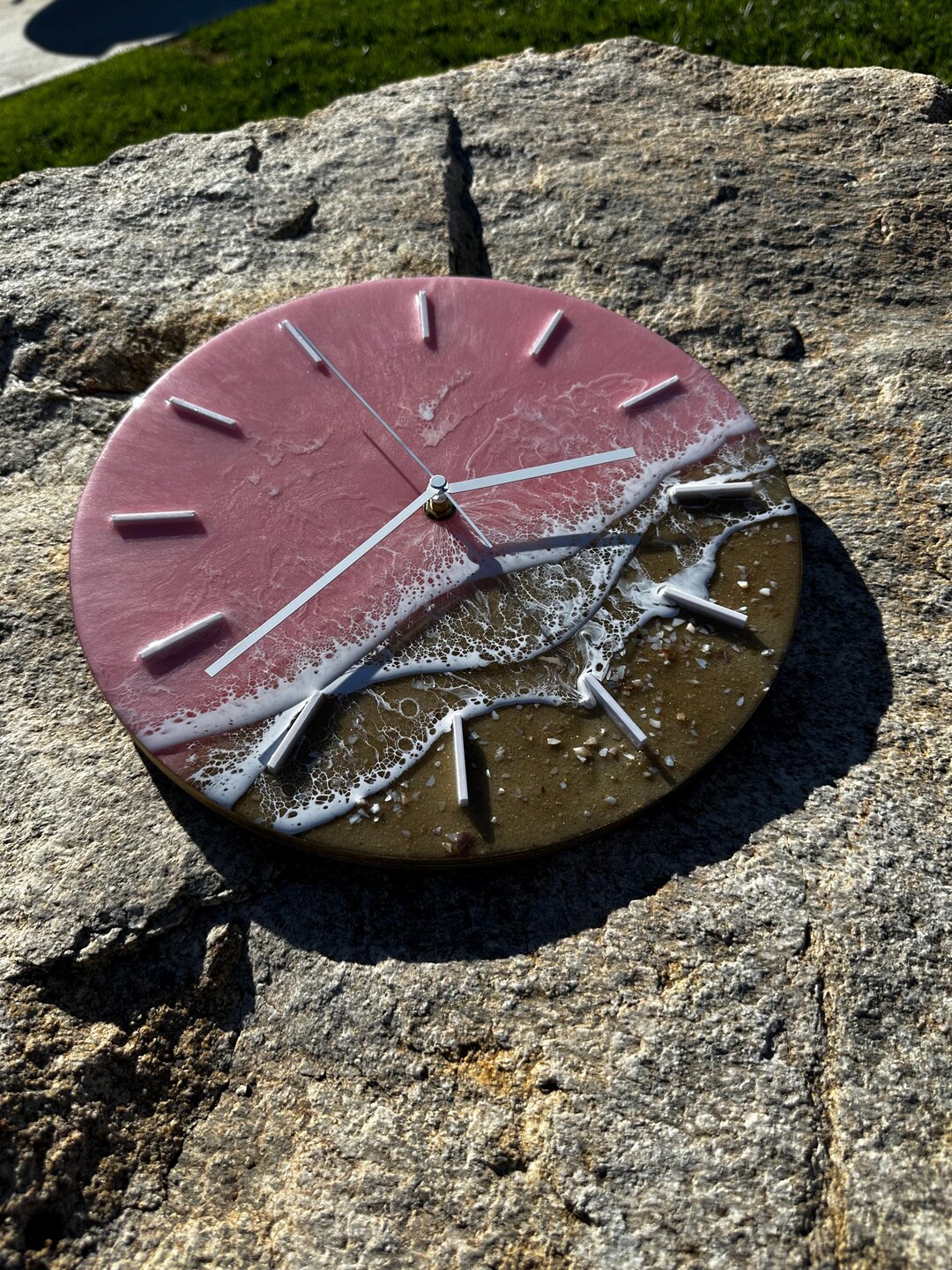 12 in Ocean Resin Clock, Ocean Resin Art, Ocean Clock, Custom Made ...