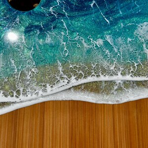 Ocean Resin Cutting Board, Large Bamboo Cutting Board, Cheese Board ...