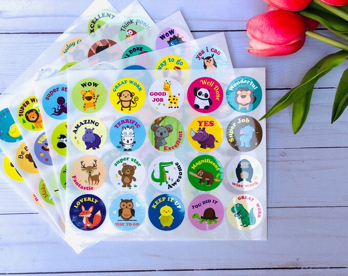 100 Labels Reward Stickers for Kids, Children Stickers, Teacher ...