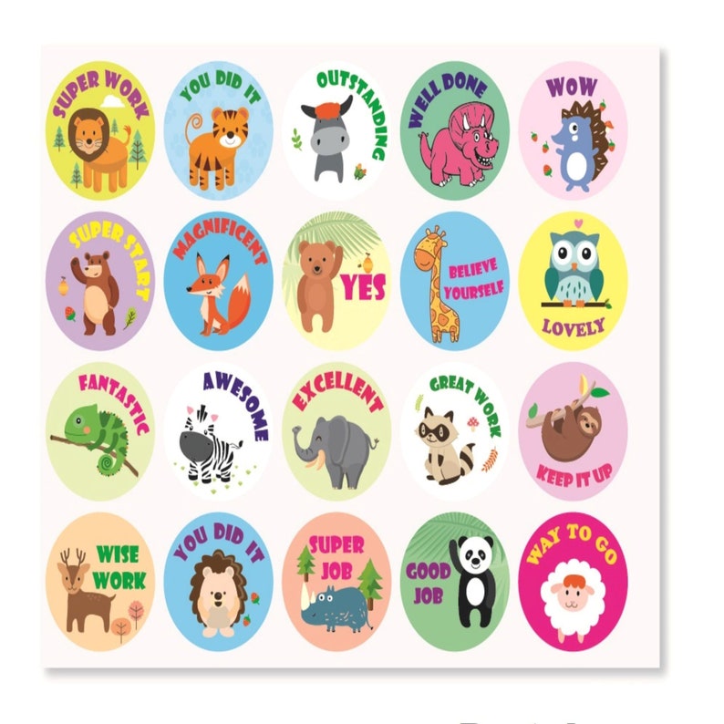100 Labels Reward Stickers for Kids Children Stickers | Etsy
