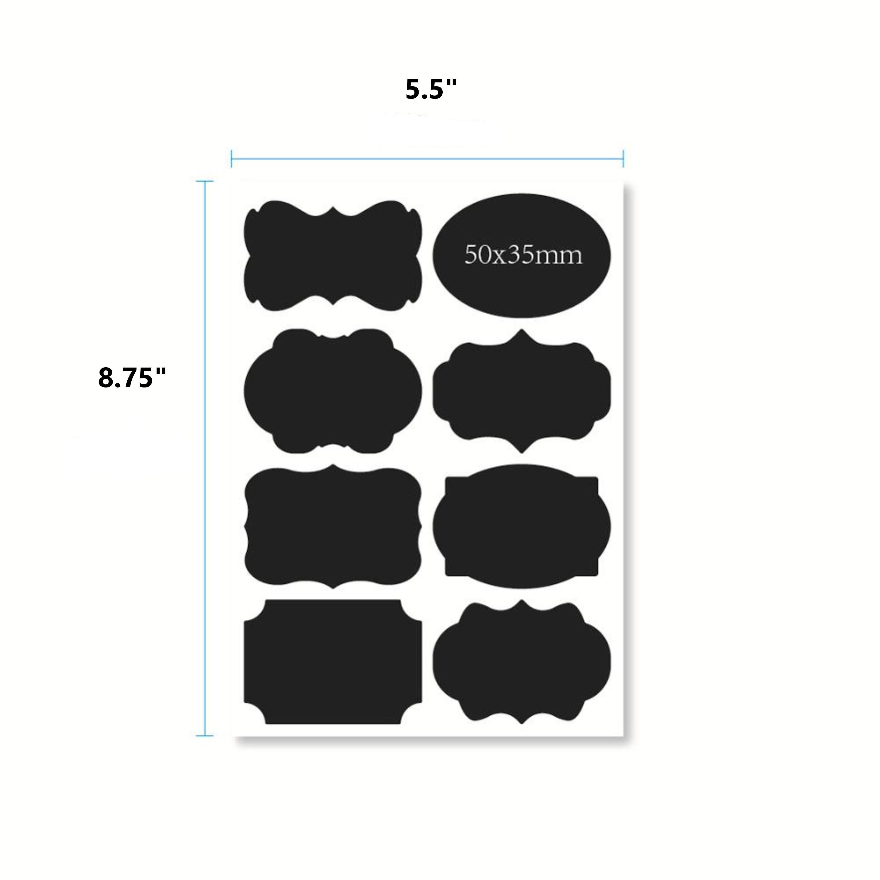 100 Label Jar Chalkboard Sticker With Erasable Chalk Marker Pen for Jar ...